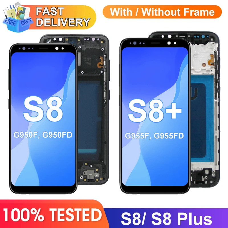 Conjunto De Tela TFT S8 Plus Para Samsung Galaxy S8 + G955F Display Lcd De Toque Digital Com ...