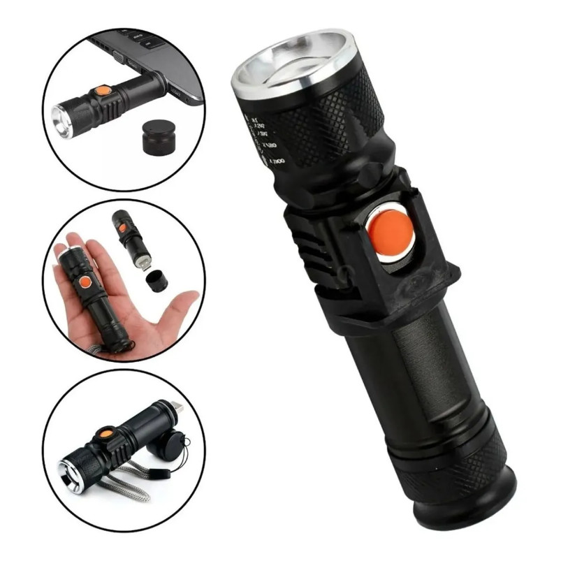 Mini Lanterna De Led Portátil Luz Negra Uv Ultravioleta com Zoom e ...