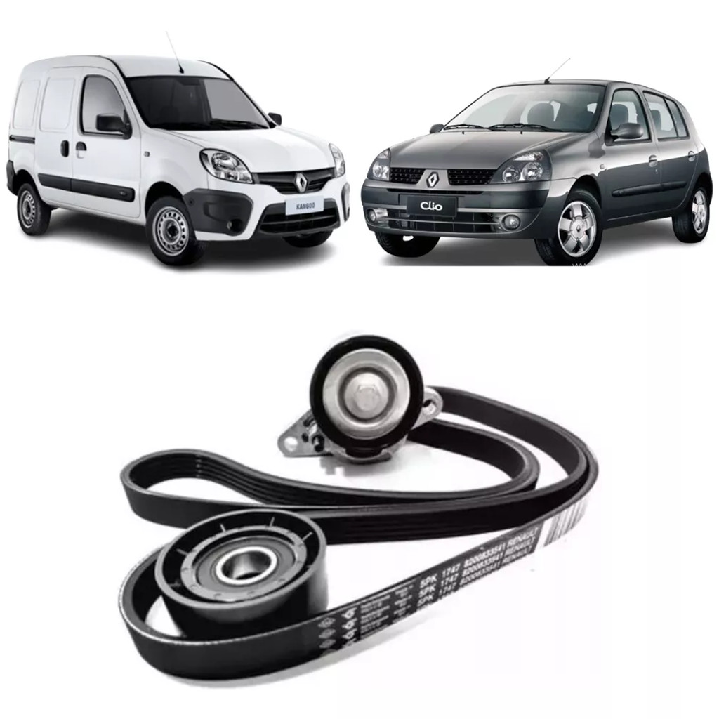Kit Correia Alternador Original Renault Kangoo 2008 a 2016 1.6 16V ...