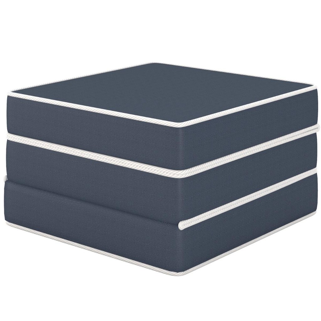 Puff Cama Solteiro Multiuso 3 Em 1 Azul 60x60x36 Plumatex | Shopee Brasil