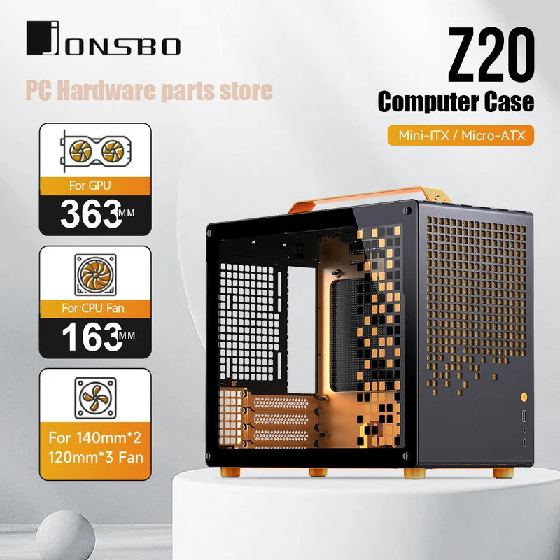 Gabinete de PC Jonsbo Z20 com alça removível para placa gráfica de ...