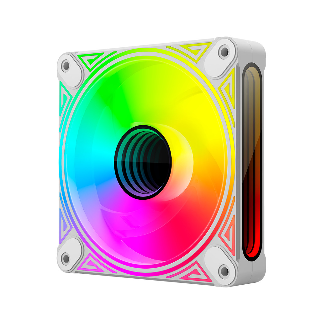 COOLER FAN COOLMOON DM1 BRANCO PWM 4P - ARGB 3P LED INFINITO | Shopee ...