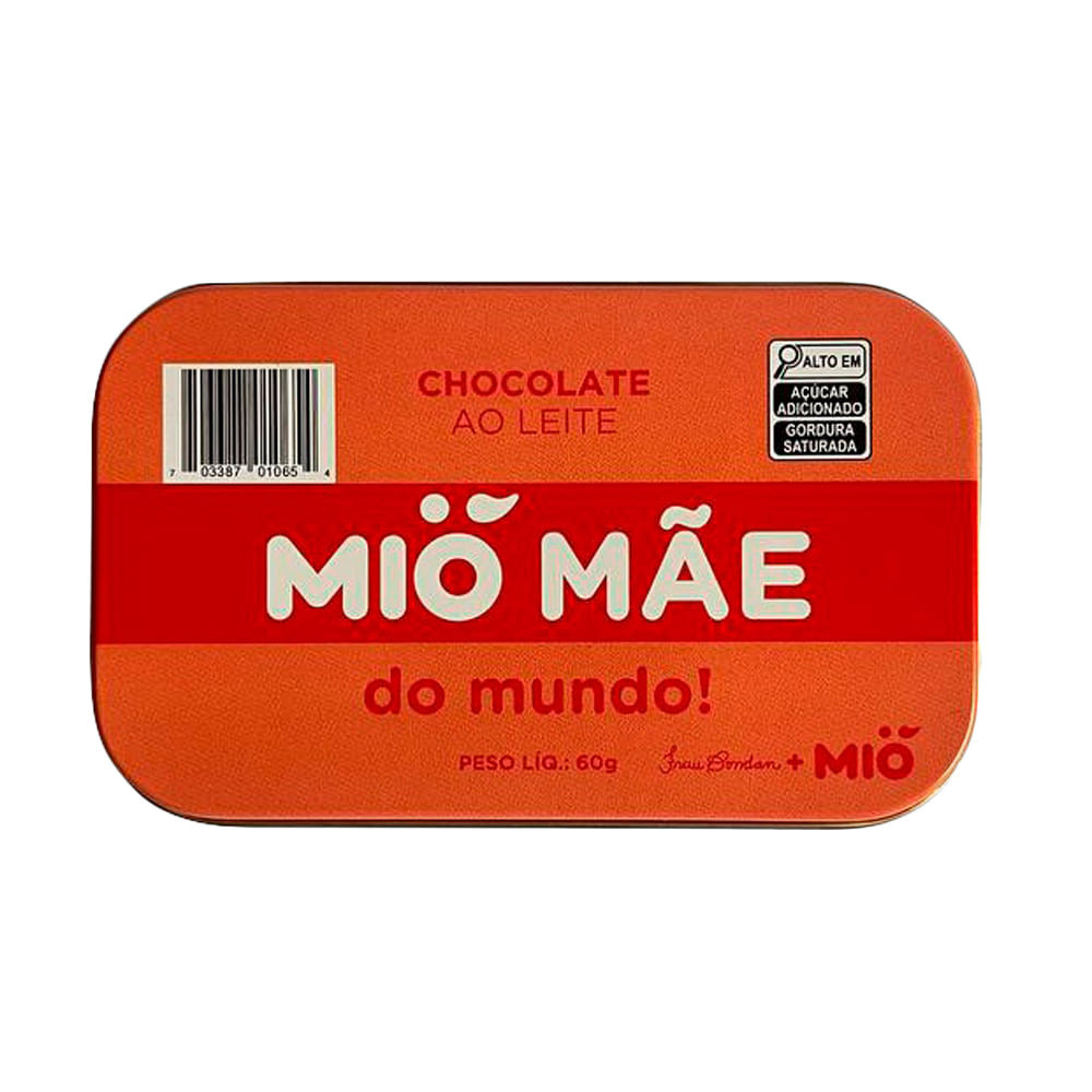 Chocolate Ao Leite Mió Mãe do Mundo Lata 60g | Shopee Brasil