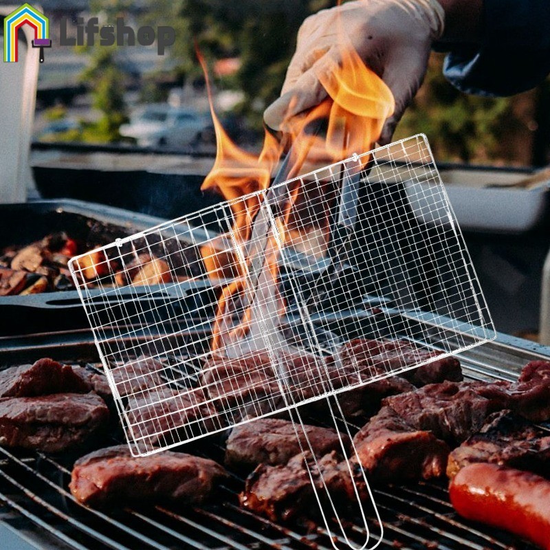 Cesta De Grelha De Metal Resistente Para Churrasco , Camping E Cozinha ...