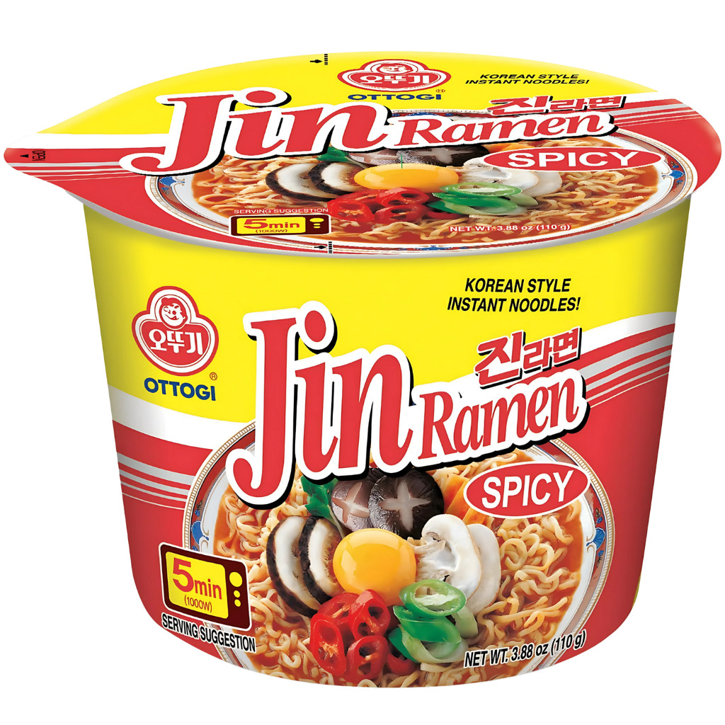 Lamen Coreano Big Bowl Ottogi Jin Ramen Hot 110G | Shopee Brasil