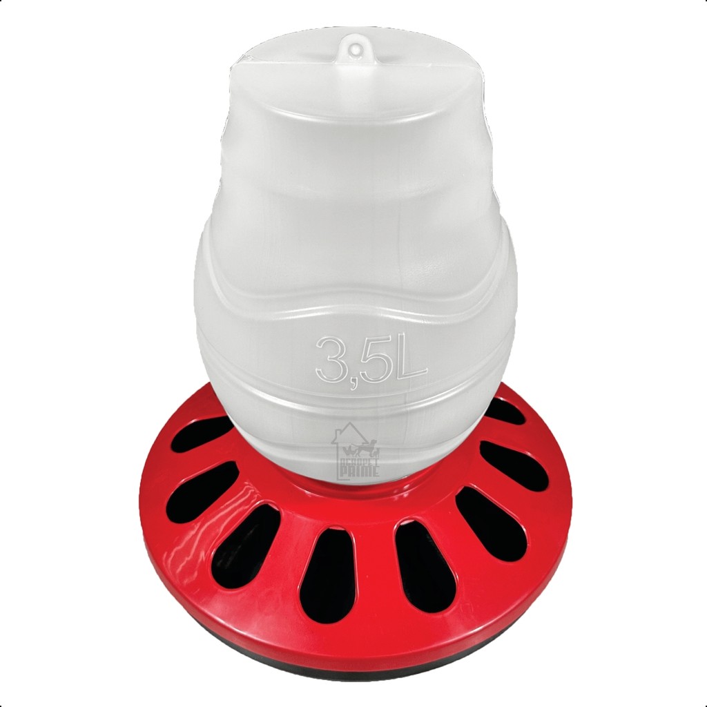 Comedouro Frango Aves Alimentador 3,5kg Rosca 12 Furos | Shopee Brasil