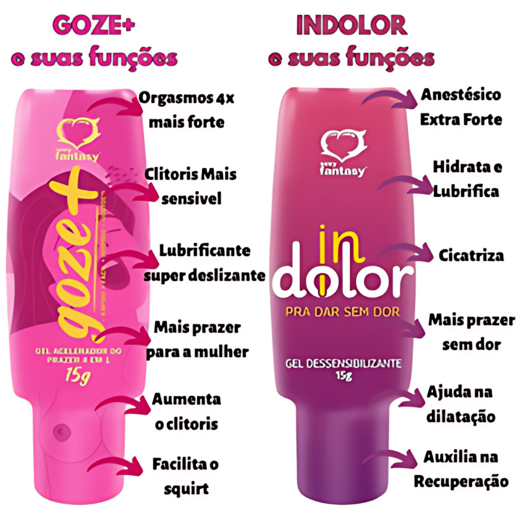Kit Goze Mais 4 Em 1 15g Gel Indolor Lubrificante Sexy Fantasy Sex Shop Shopee Brasil
