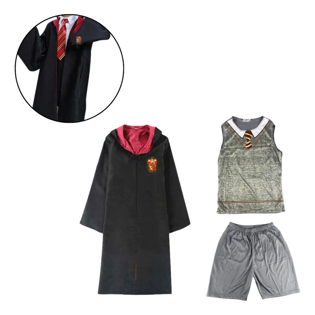 Fantasia Infantil Harry Potter Grifinória Festa Carnaval | Shopee Brasil