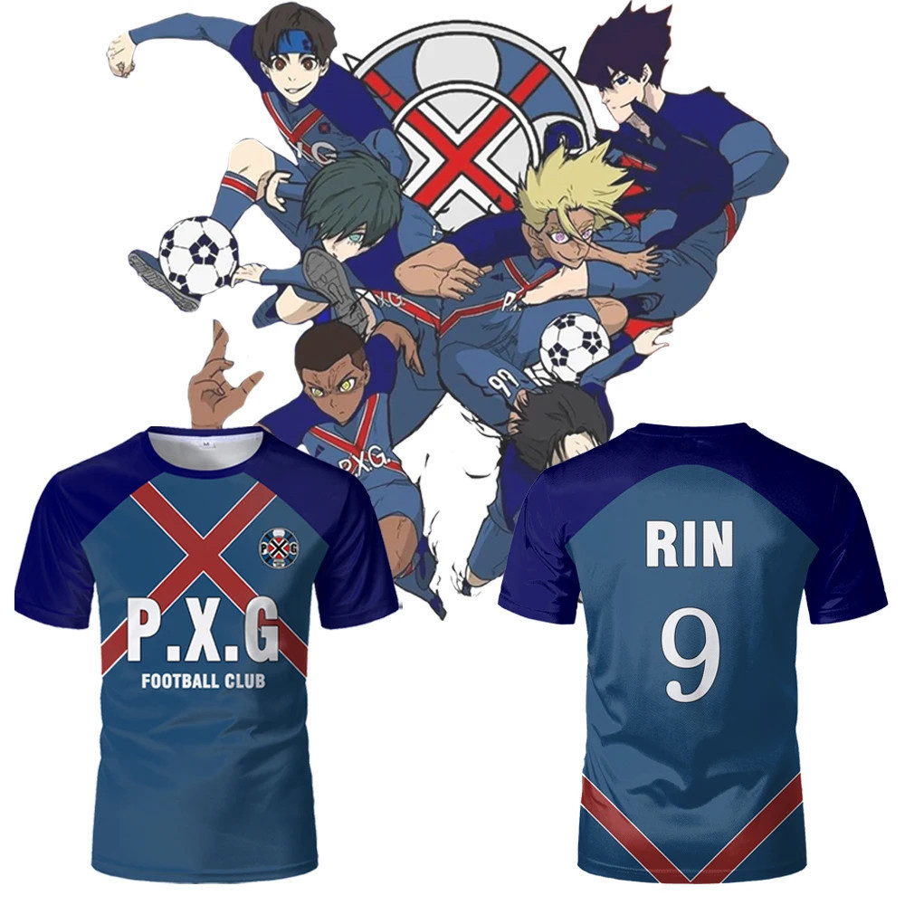 Camisa de Uniforme de Futebol de Anime Japonês Pxg Blue Lock No. 9 ...
