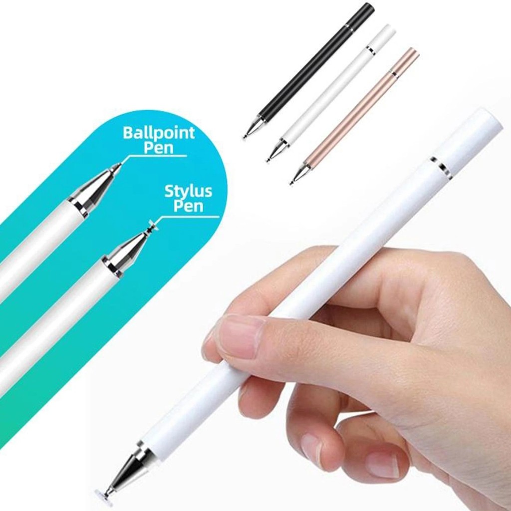Caneta Stylus Universal 2 Em 1 Para Desenho Tablet Tela De Toque ...