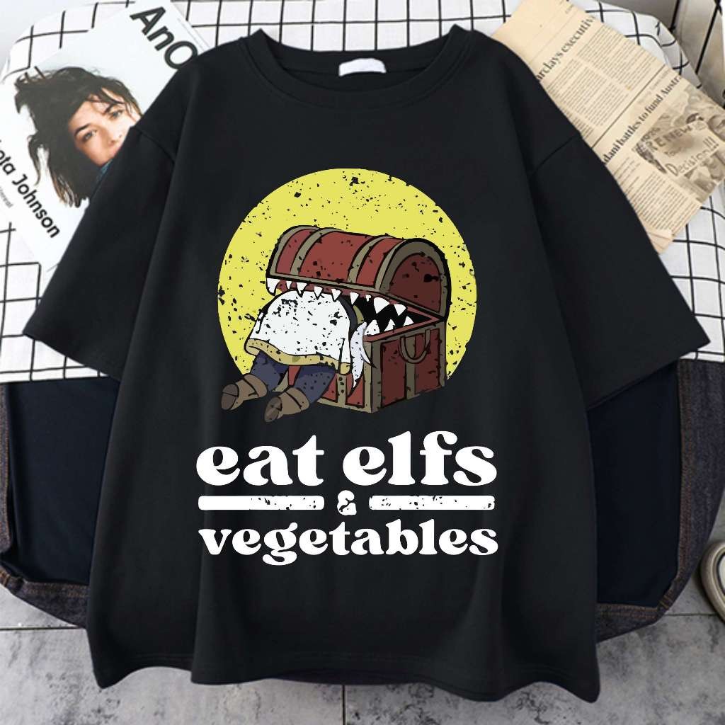 Camiseta Anime Sousou No Frieren Eat Elfs And Vegetables Unissex ...