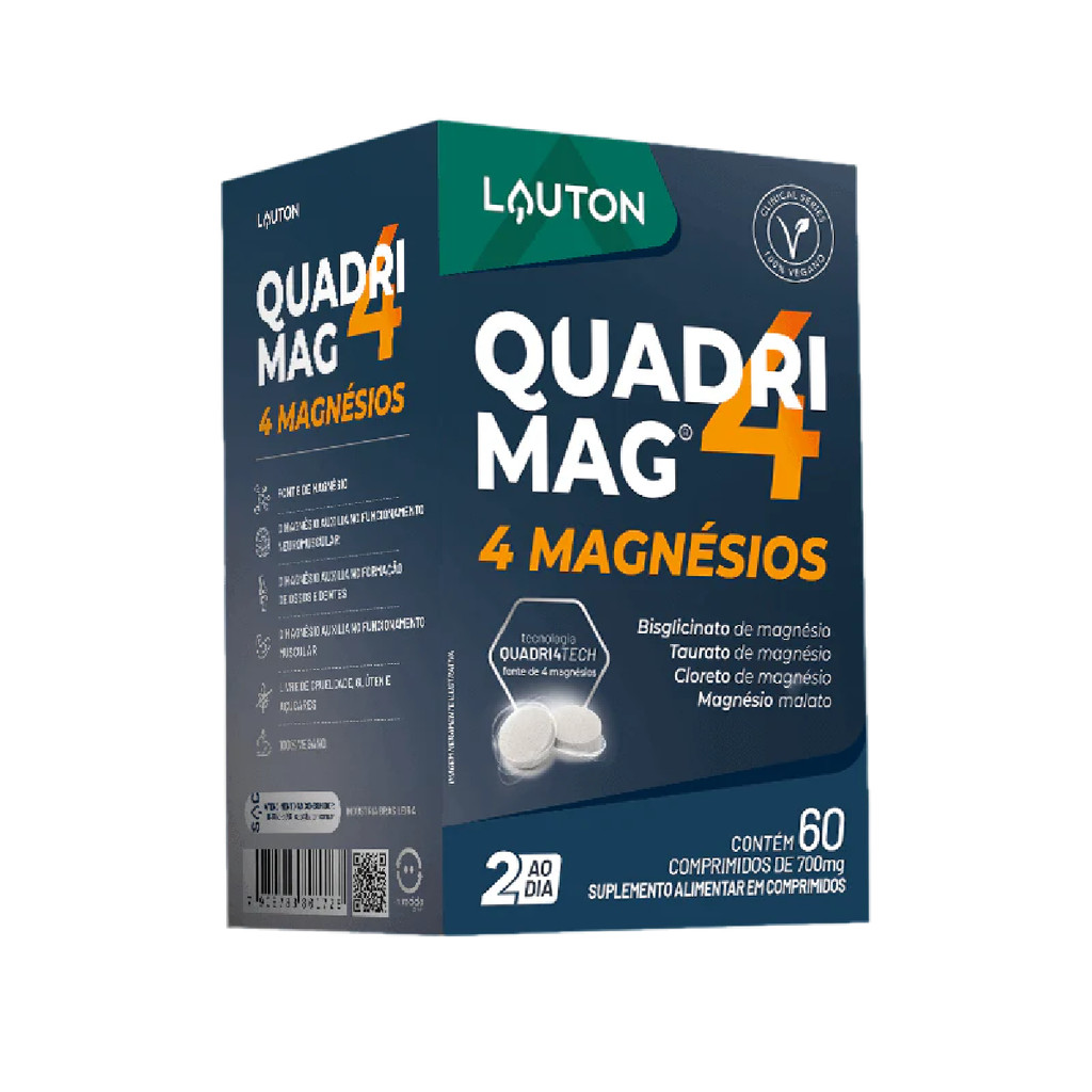 Quadri Mag ( Clinical Series) - 60 Comprimidos - Lauton | Shopee Brasil