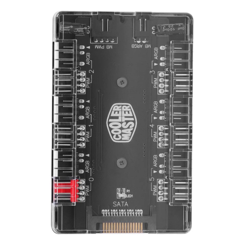HUB Controle PWM 4pin e ARGB 5V 3Pin Cooler Master 6 Portas | Shopee Brasil