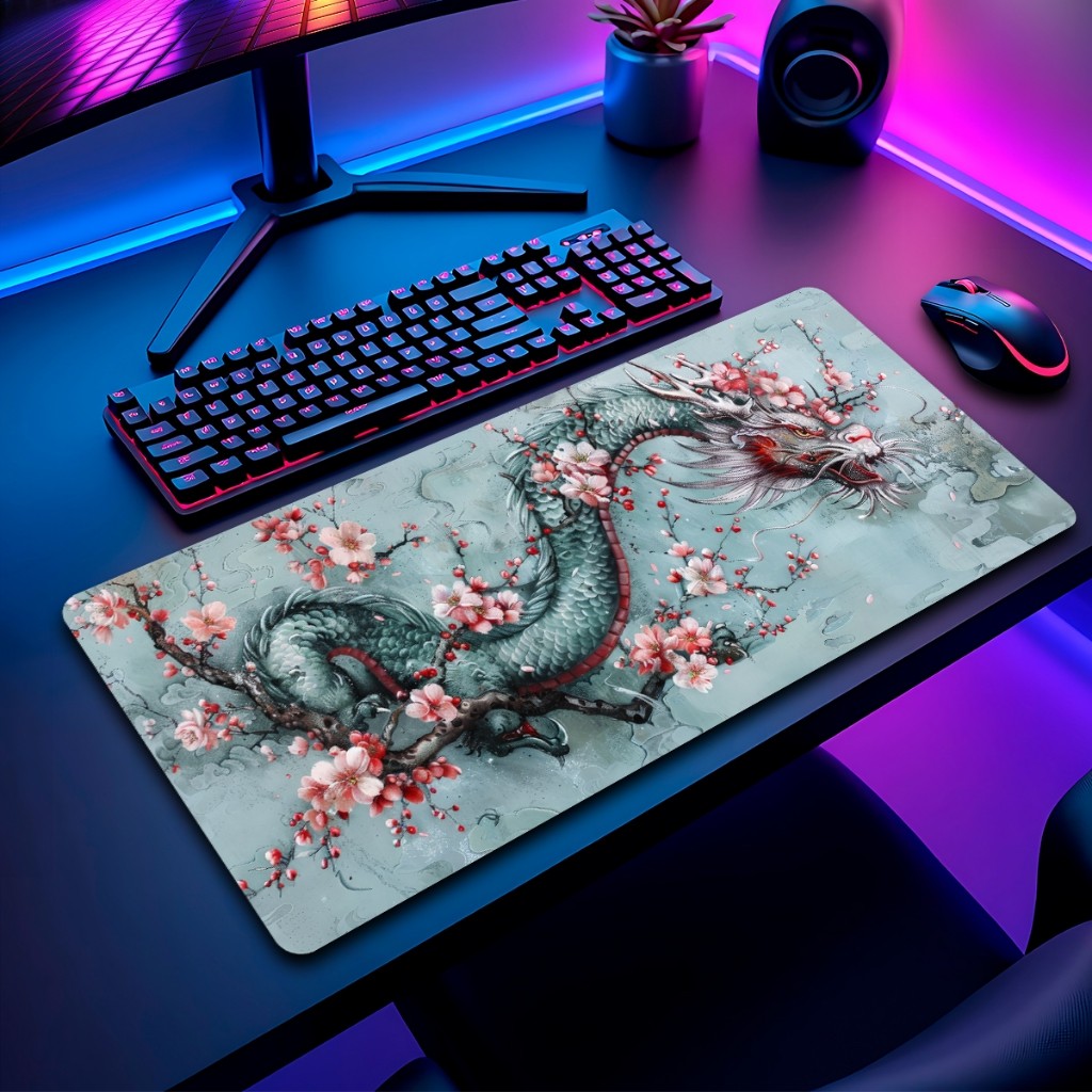 Mouse Pad Dragao Japones Gamer Antiderrapante Grande Diversas Estampas ...