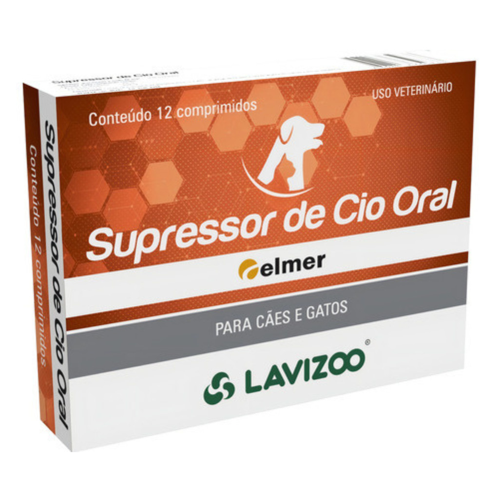 Supressor De Cio Oral Cães E Gatos Lavizoo - 12 Comprimidos | Shopee Brasil
