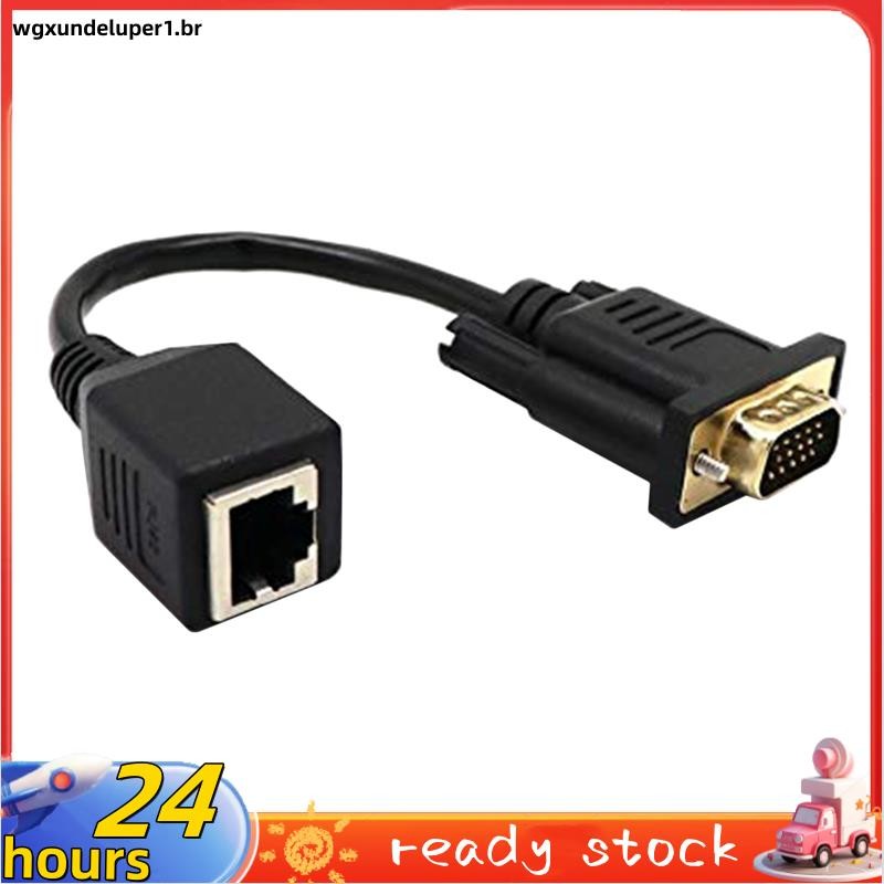 Adaptador VGA Para RJ45 Cabo De Rede Conector Monitor Extensor | Shopee ...