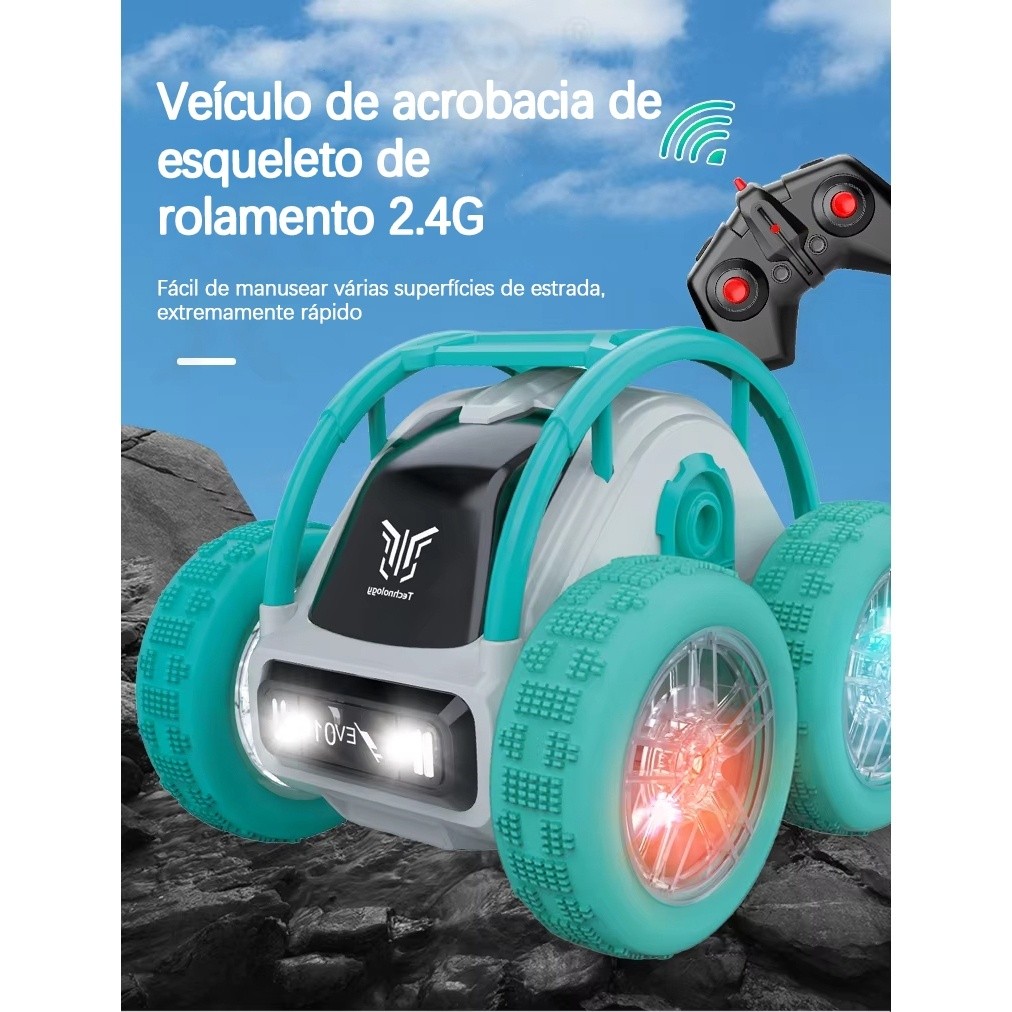 MEDOOSI-2.4G Luzes Carrinho Adorável Controle Remoto De Manobra 360 ...