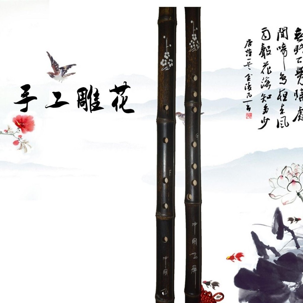 Dongxiao Instrumento Musical Nacional Flauta Elementar Roxo Bambu Seis ...