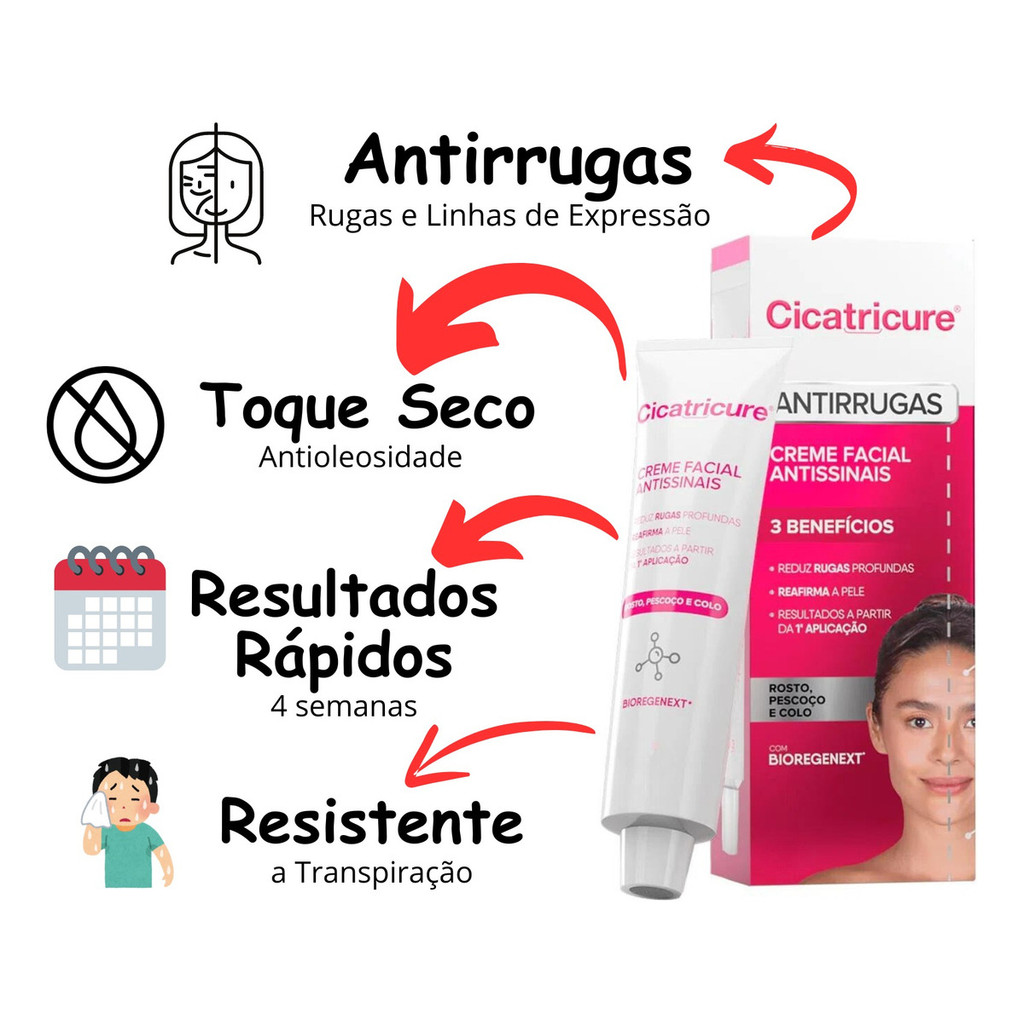 Cicatricure Antissinais Creme Facial Para Rugas Profundas 30g ...