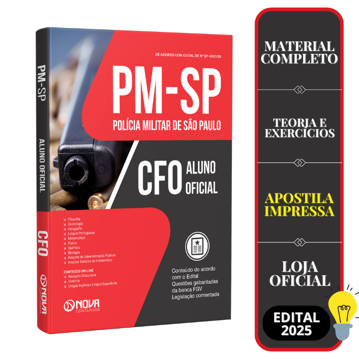 Apostila PM-SP CFO - Aluno Oficial 2025 | Shopee Brasil