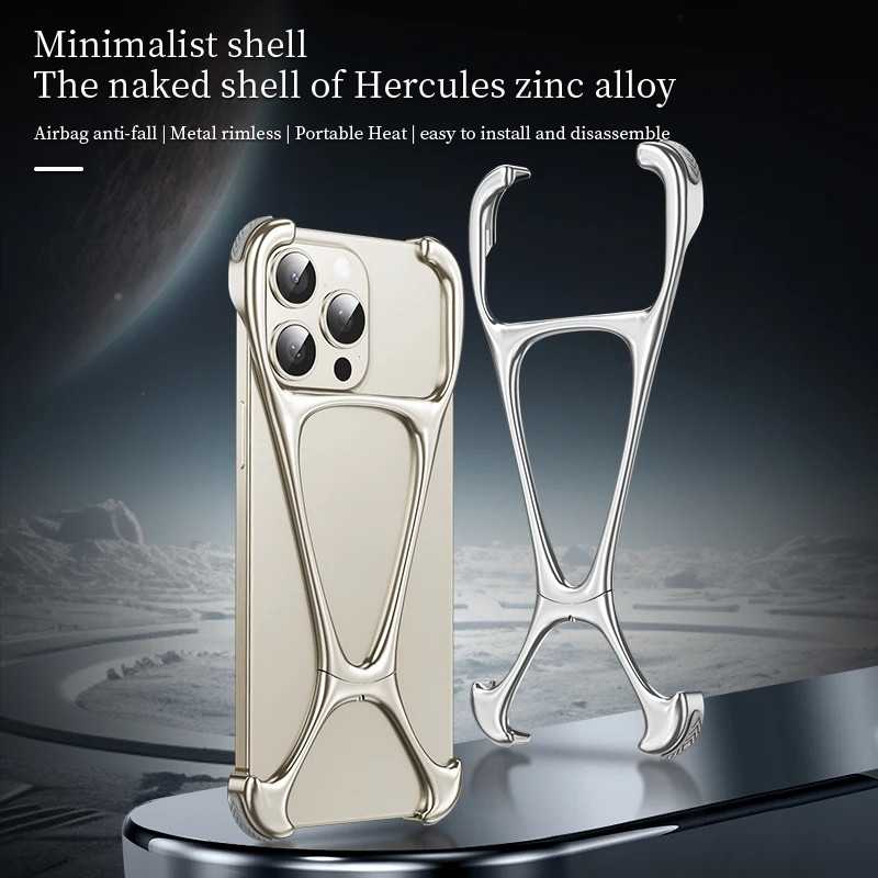Metal Sem Moldura Dissipação De Calor Caso Telefone Para Iphone 13 14 ...