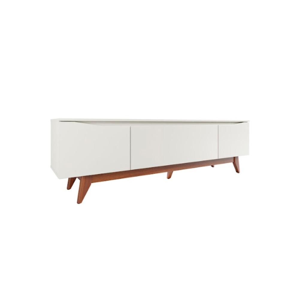 Rack para TV até 75 Polegadas Flynt Off White e Natural 184 cm | Shopee ...