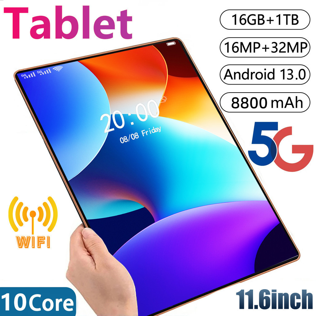2025 novo estilo 5G Tablet PC 11.6 Polegada Android 13.0 MTK6797 16GB ...