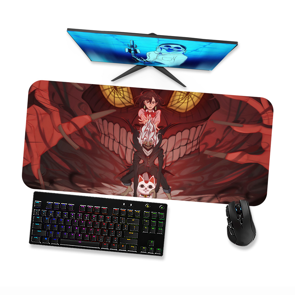 Mouse pad Dandadan Anime - Okarun Momo e Vovó - Mousepad Gamer 90x40 ...