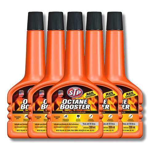 Aditivo para Combustivel OCTANE BOOSTER 200ml STP 5 unidades | Shopee Brasil