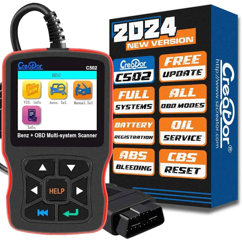 Scanner Automotivo Creator C502 Leitor de Código OBD2 para Mercedes Benz ABS SRS Transmissão ...