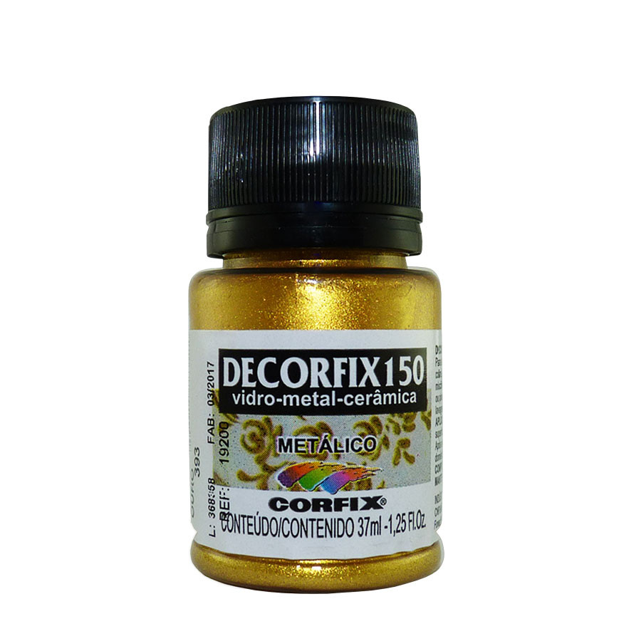 Tinta Decorfix150 (Porcelana) Metálica 37 ml Corfix Avulso | Shopee Brasil