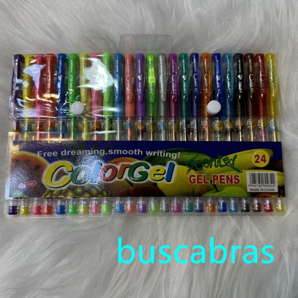 Kit 24 Caneta Gel Diversas Cores Coloridas Para Desenhos Infantis pintura Com glite | Shopee Brasil