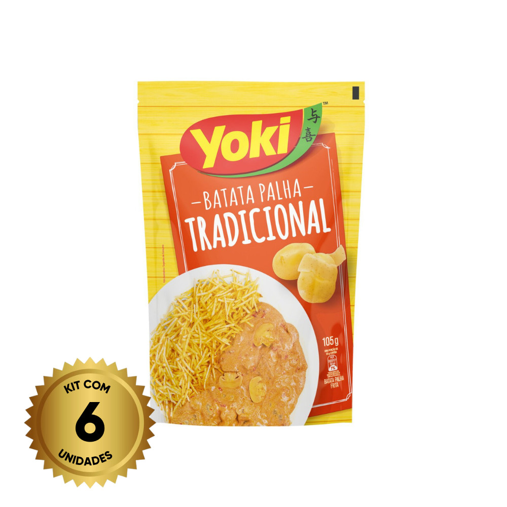BATATA PALHA TRADICIONAL YOKI 105G - KIT 6UN | Shopee Brasil