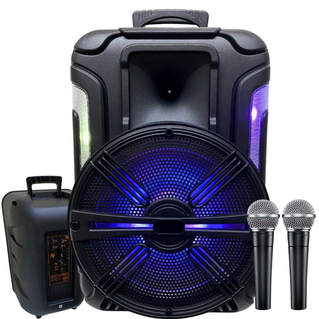 Bluetotoh Poderoso 2000w PMPO Big Sound Box com 2 MICROFONES | Shopee ...
