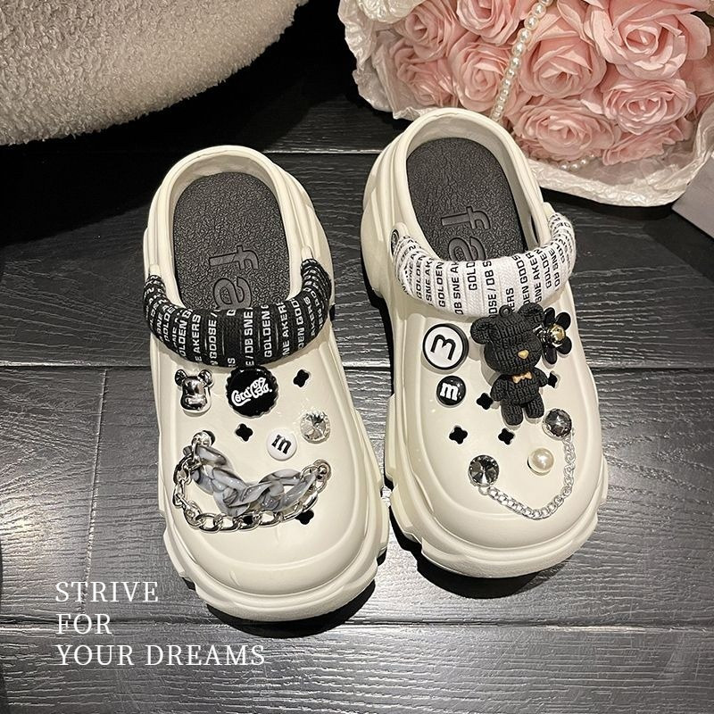 2025 Verão Nova Moda Croc Plataforma Feminina Tamanho Grande Sandálias ...