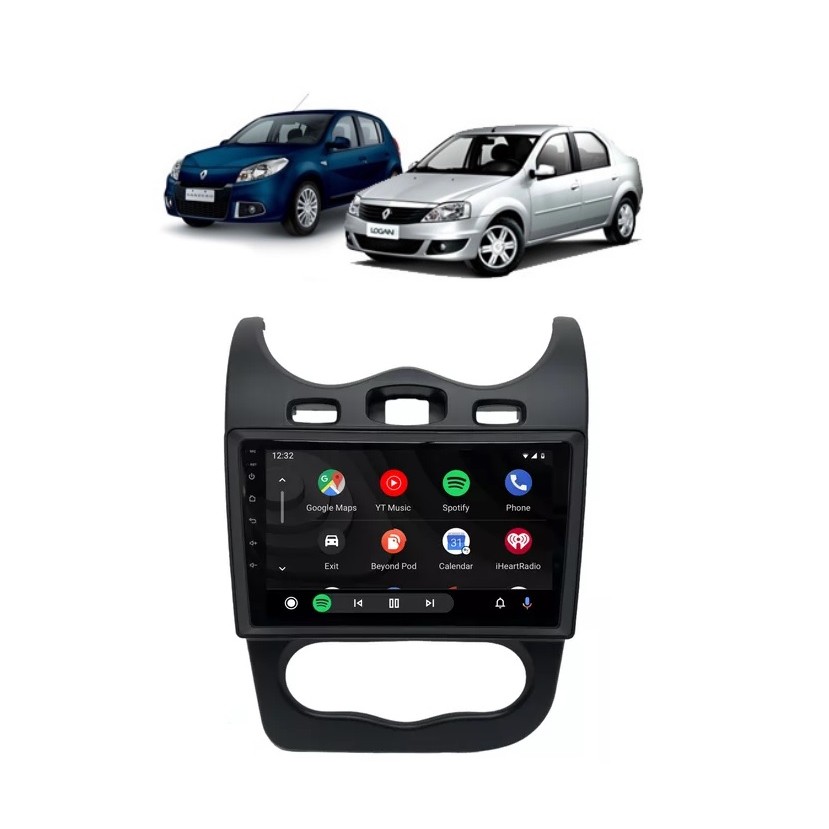 Kit Multimidia Sandero Logan 2015 / 2023 Carplay AndroidAuto 9 Pol - Roadstar 908BR | Shopee Brasil