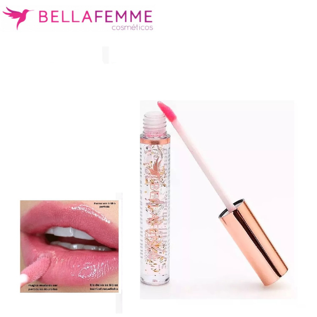 Kit De Gloss Mágico Labial Golden Magic Gloss - Bella Femme | Shopee Brasil