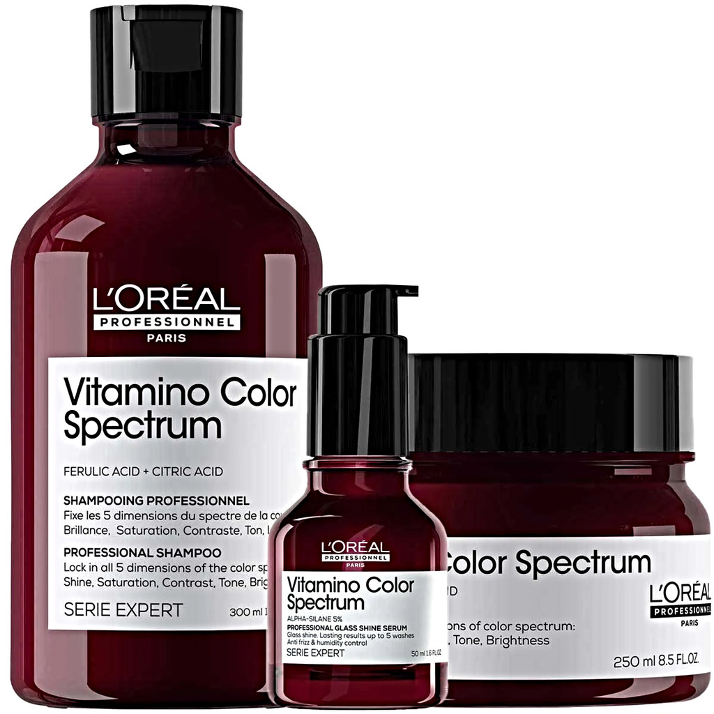 Kit Loréal Vitamino Color Spectrum Shampoo+ Máscara+ Sérum | Shopee Brasil