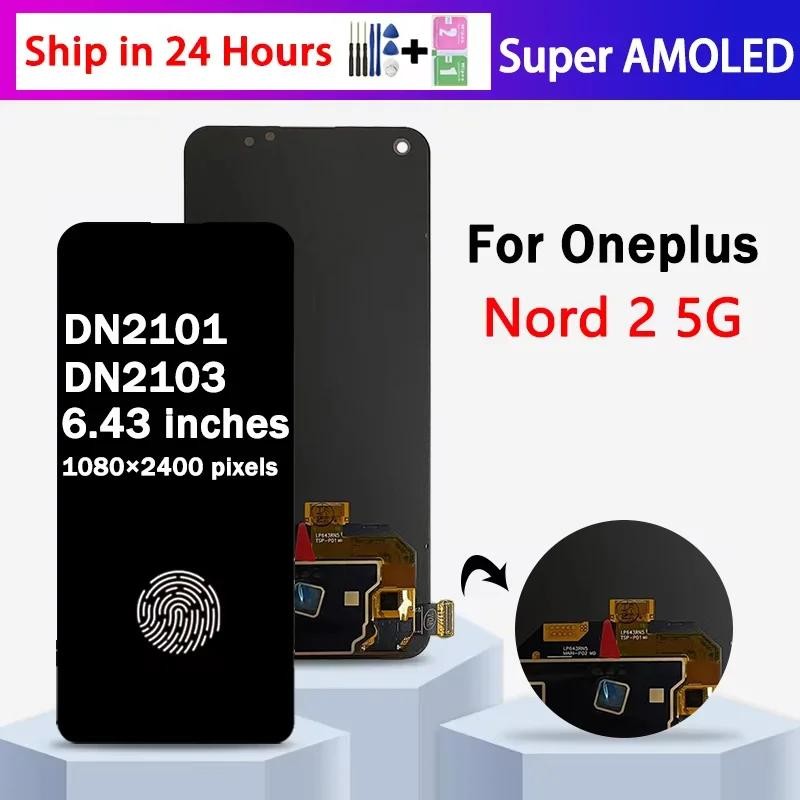 Super AMOLED Para OnePlus Nord 2 5G DN2103 Display LCD Digitador Da ...