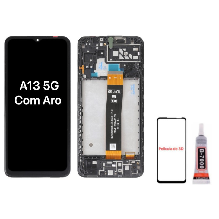 Frontal Touch Lcd Display Tela Compatível Galaxy A13 5G A136 A04S Com Aro | Shopee Brasil