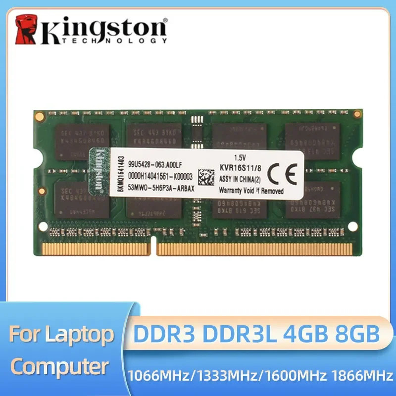 Notebook Kingston Portátil DDR3L DDR3 8GB 4GB 1333Mhz 1600Mhz SO-DIMM PC3-10600 12800 Ram DDR3 ...