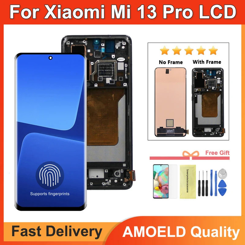 AMOLED Mi13 Pro Display Com Frame Para Xiaomi 13 pro LCD 2210132G ...