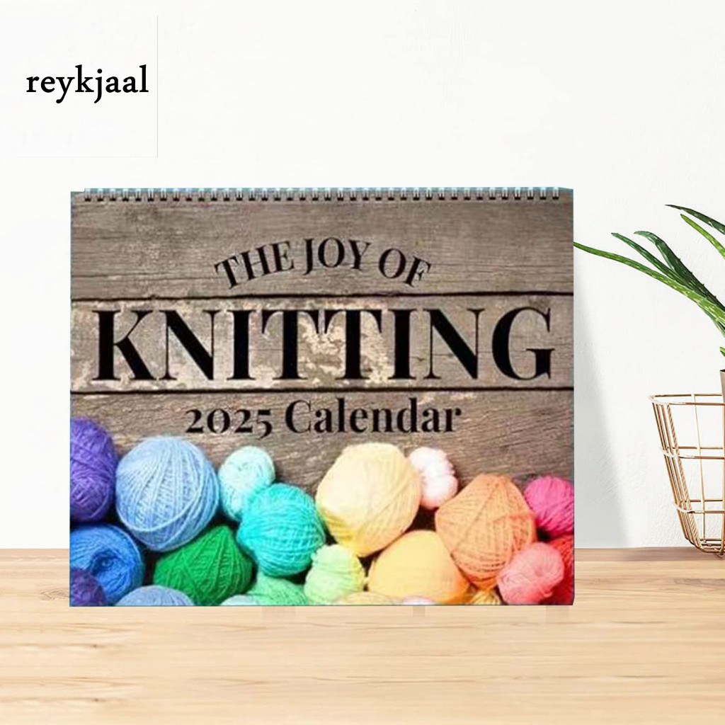 Knitting Calendar 2025 Planner Yarn Monthly Inspirational Quotes for ...