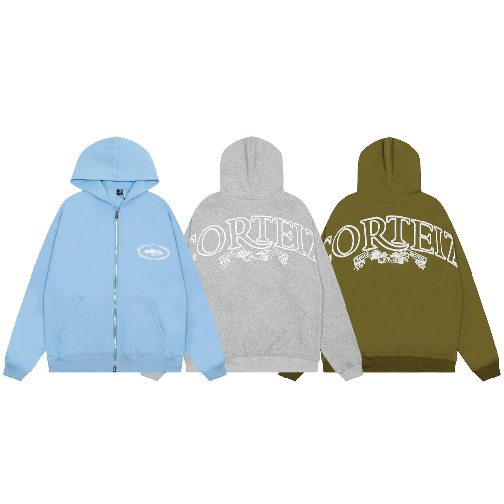 Corteiz Superior Royale Zip Moletom Verde/Cinza/Azul | Shopee Brasil