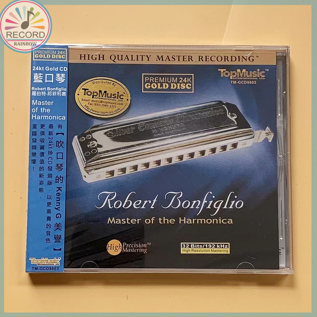 ROBERT BONFIGLIO MASTER OF THE HARMONICA 24K GOLD Original CD Album ...