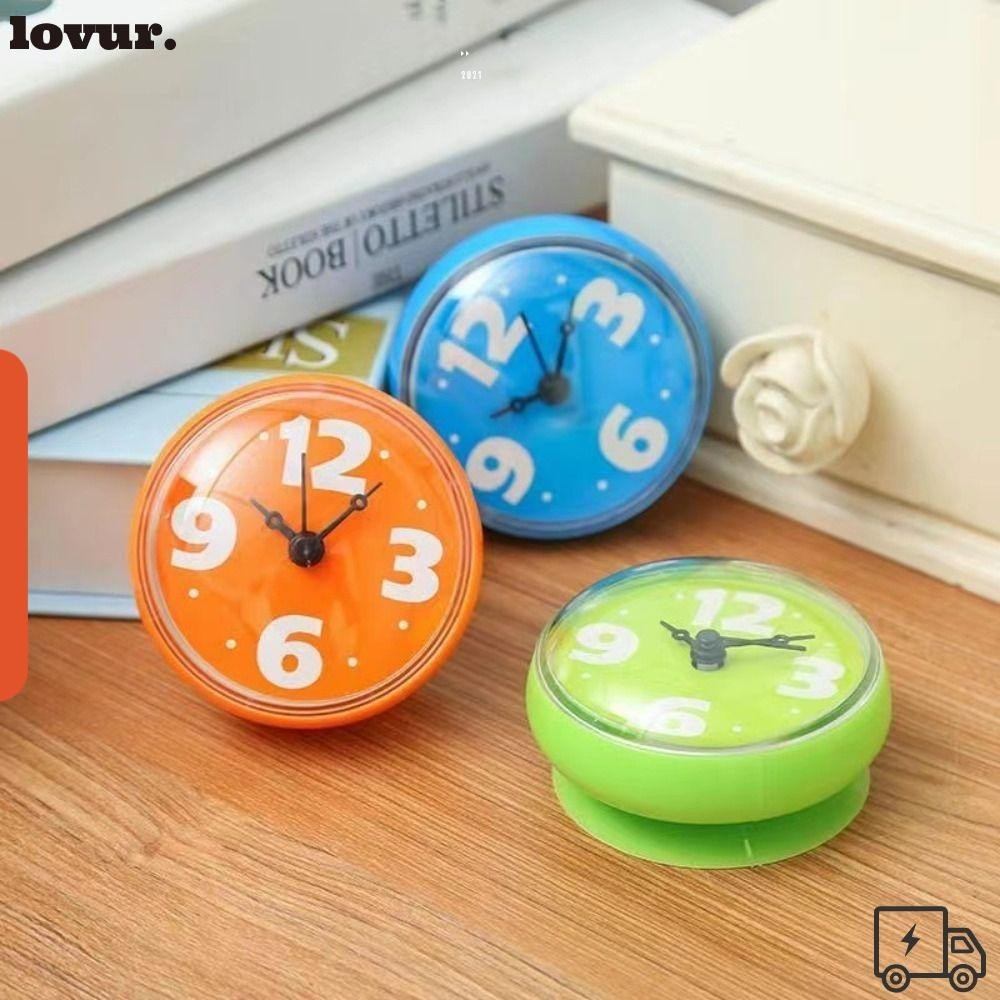 Relógio De Parede Redondo À Prova D'água LOVUR , Mini Com Ventosa D ...