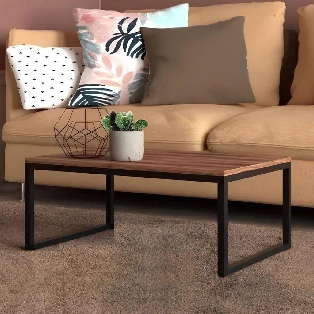 Mesa Centro Sala 80x40 Jordan Amadeirado | Shopee Brasil