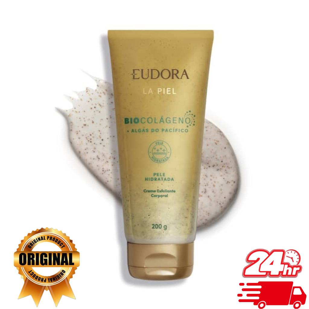 Creme Esfoliante Corporal Eudora La Piel Algas do Pacífico Bio Colageno ...