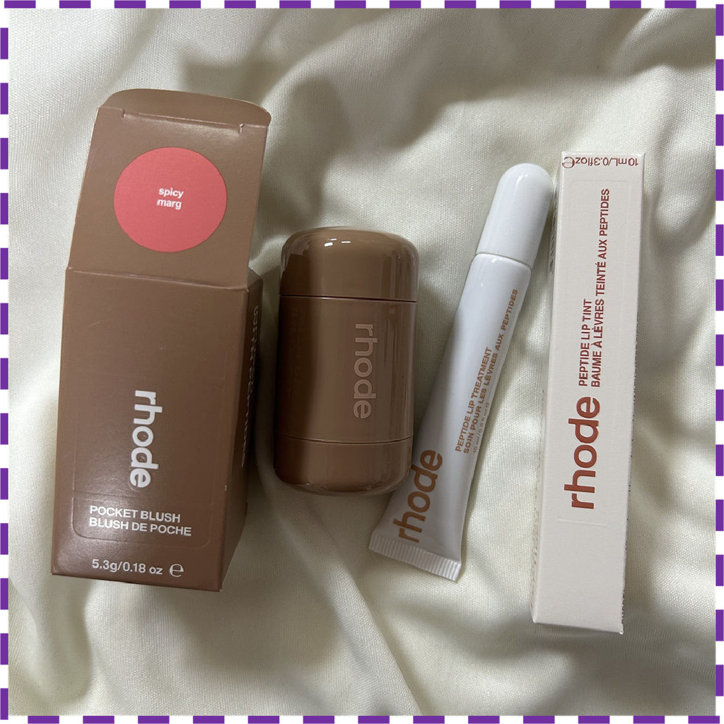 Rhode hailey Lip Glaze Blush Peptide Lip Balm Aniversário Edição ...