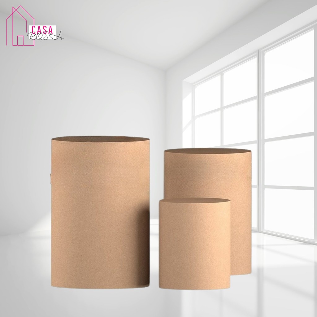 Cilindros MDF Cru P, M e G Perfeitos para Festas e Enfeites | Shopee Brasil
